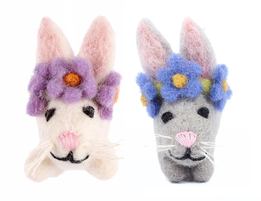 Bunny with Hot Cross Buns on Tray | Amica Felt Wholesale