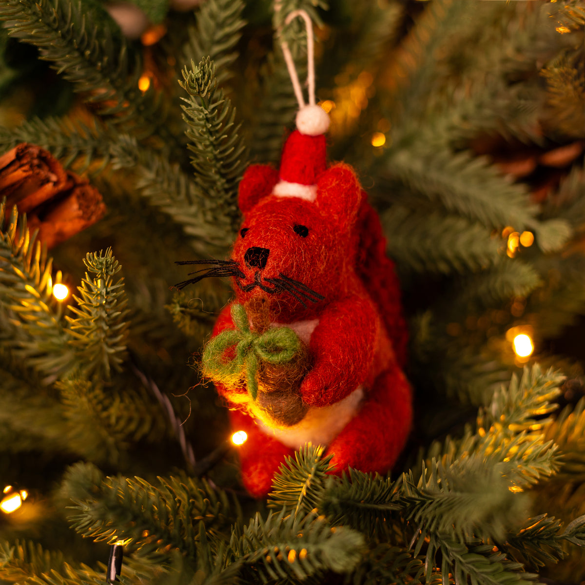 Red Squirrel with Acorn l Amica Felt Wholesale
