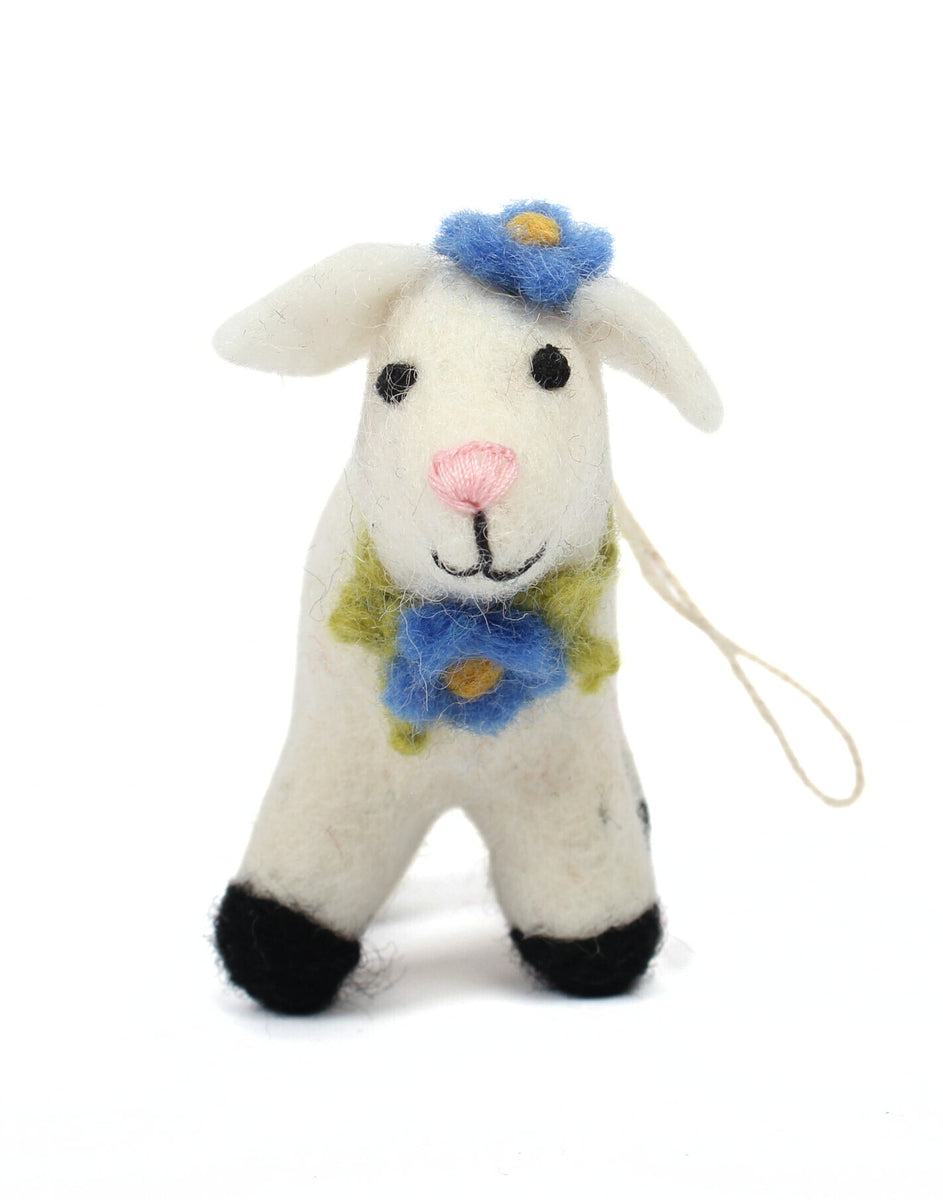 Lamb with Flowers | Amica Felt Wholesale