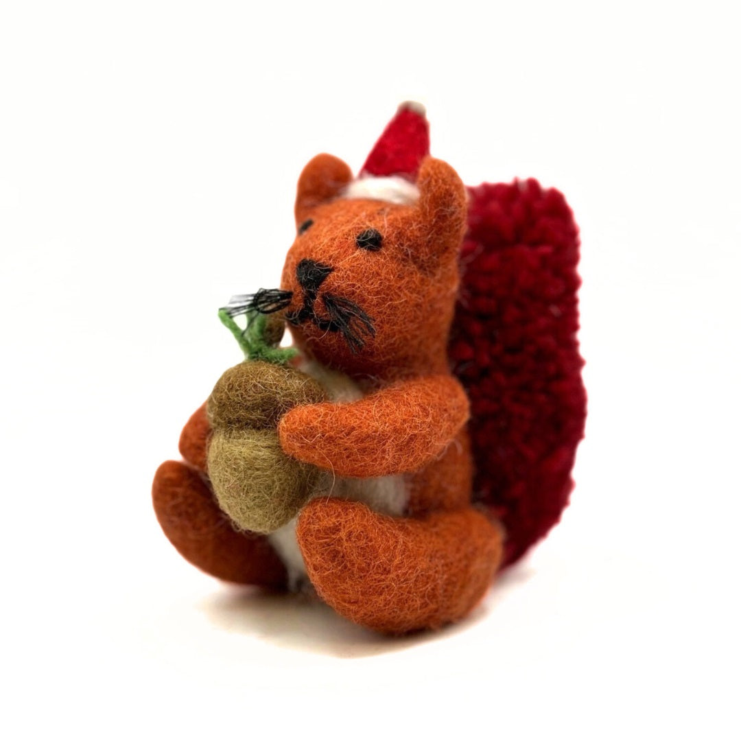 Red Squirrel with Acorn l Amica Felt Wholesale