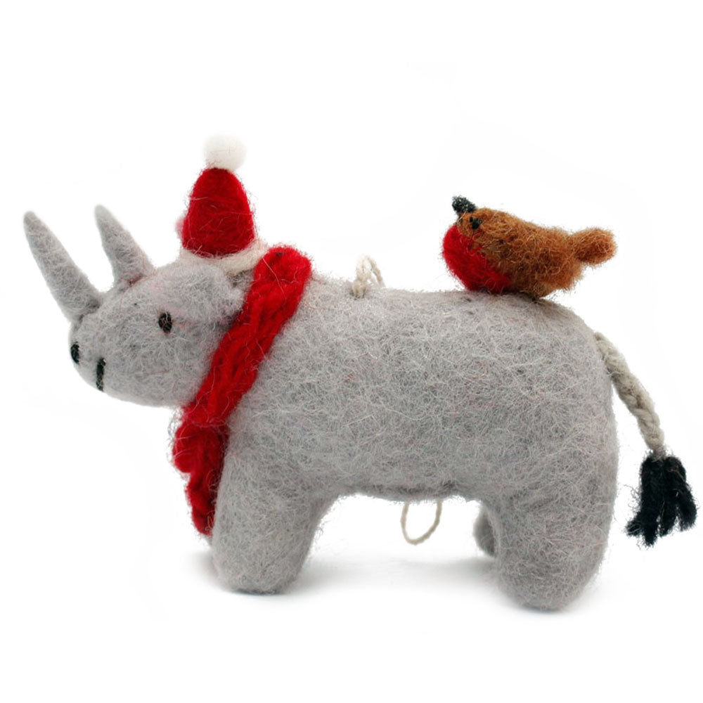 Rhino with Robin l Amica Felt Wholesale